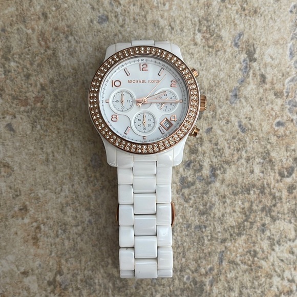 Michael Kors | Accessories | Michael Kors Mk5269 Ceramic White And Rose ...